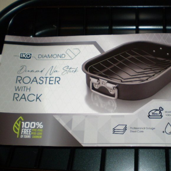 IKO | Kitchen | Ikodiamond Nonstick Deep Roaster With Steel Vshape ...